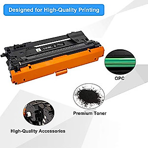 TRUE IMAGE Compatible Toner Cartridge Replacement for HP 655A CF450A CF451A CF452A CF453A Enterprise M652n M652 M653dn M653x M653 MFP M681dh M682z Printer (Black Cyan Yellow Magenta, 4-Pack)