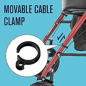 FVRITO Brake Handle with 41'' Cable Assembly Replacement for Medline Lumex 4-Wheel Folding Drive Rollator Rolling Walker Transport Wheelchair Mobility Knee Walkers Senior Medical Accessories