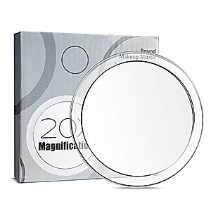 20x Magnifying Mirror Suction Cup-Snowflakes 4Inches Magnified Mirror with Three Suction Cups for Easy Mounting, Applying Eyeliner, Tweezing,Blackhead/Blemish Removal and More.