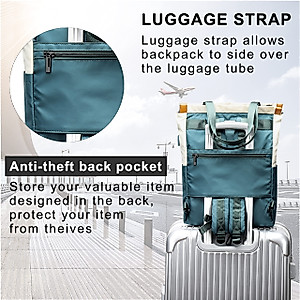 Travel Laptop Backpack for Women Convertible Tote Daypack with USB Charging Port by COOLCY