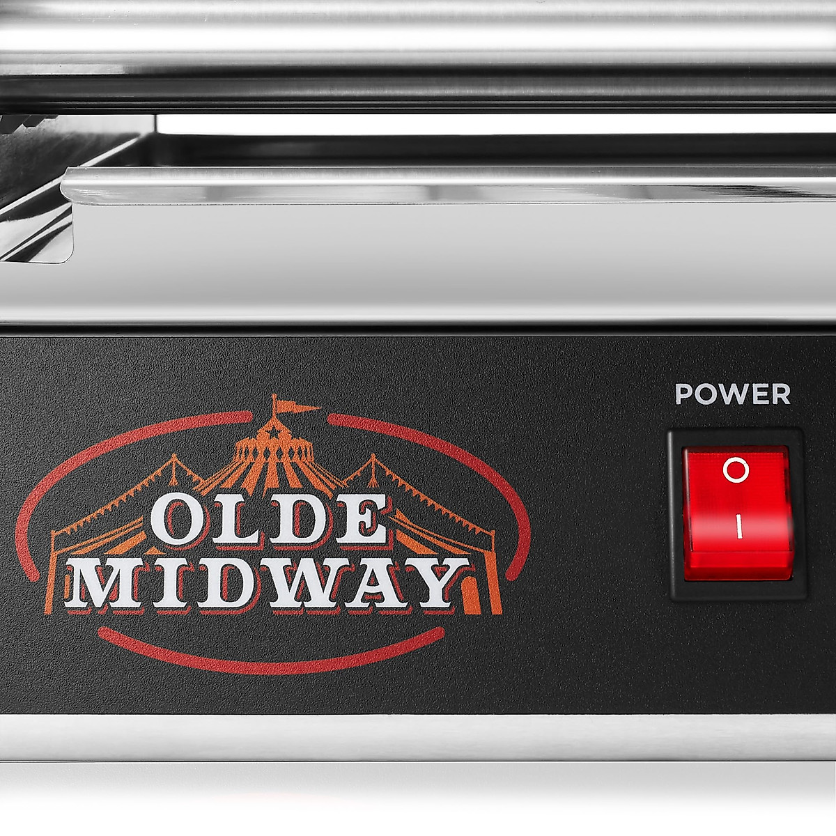 Olde Midway Electric 18 Hot Dog 7 Roller Grill Cooker Machine 900-Watt - Commercial Grade