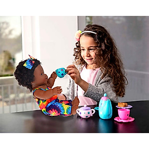 iBayda One-Piece 12 inch Realistic Black Baby Girl Doll Toy African-American Washable Silicone Baby Doll with 2-Sets Doll Clothes (Only One Doll)