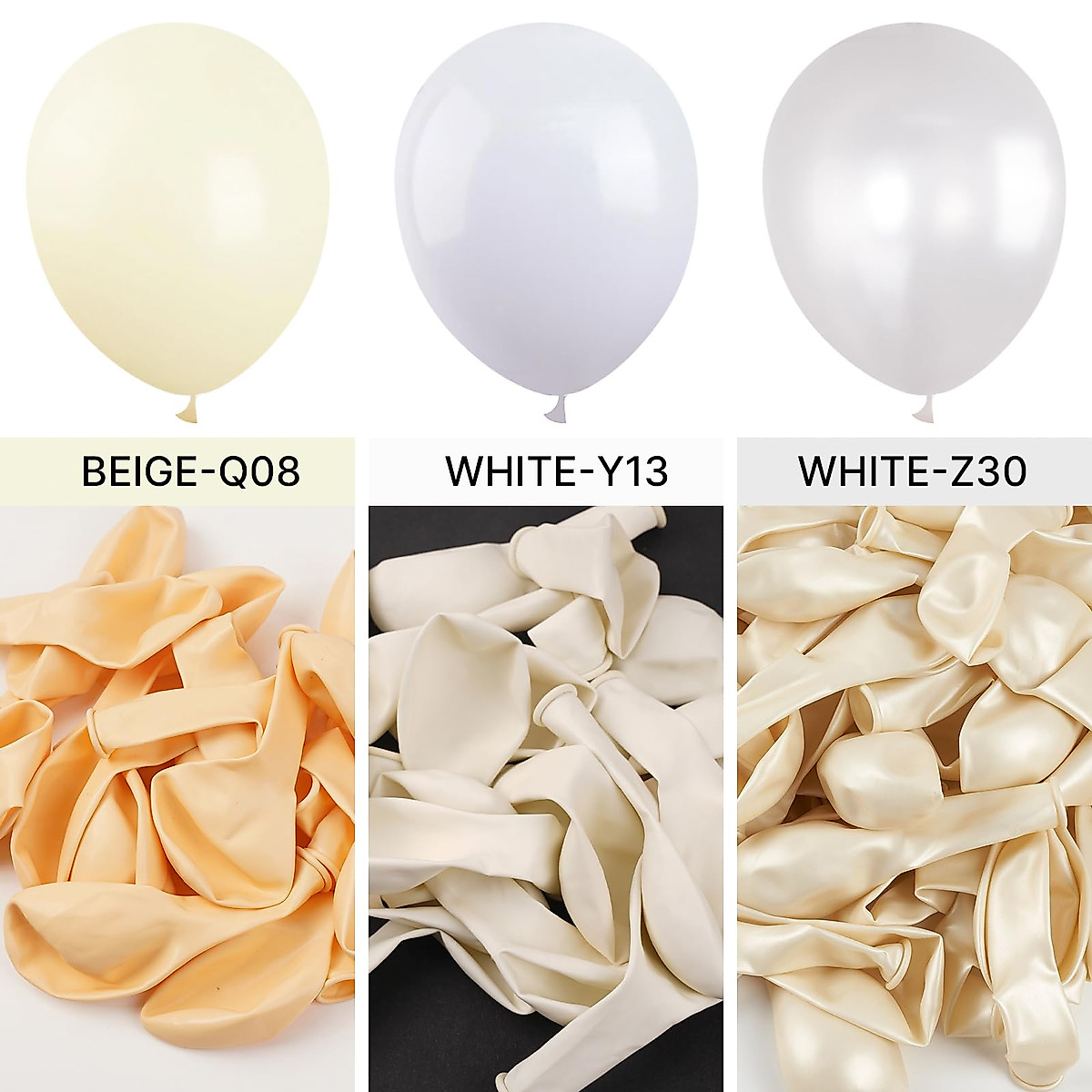PartyWoo White Balloons, 52 pcs 12 Inch White Balloons, Latex Balloons for Balloon Garland or Balloon Arch as Birthday Party Decorations, Wedding Decorations, Baby Shower Decorations, White-Y13