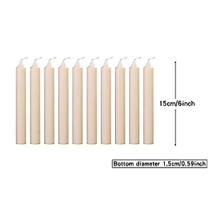 (20PCS White, 6INCH) Small Candle Taper Candles Bulk Packfor Home Decor, Wedding, Parties and Special Occasions,Small Candle