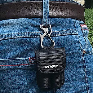 4 Pcs of Nylon Case Pouch Holder Bag Storage for 2X18650 or 2X20700 or 2X21700 or 2XCR123A Battery W/Belt Holster (Batteries are not Included) for Samsung INR21700 30T 40T,Sanyo NCR20700B 18650