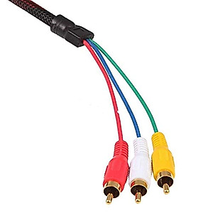 HDMI Male to 3 RCA Male 1080P Video Audio AV Adapter Cable,HDMI Converts to Composite S-Video RCA Plugs Adapter Cord for TV HDTV DVD