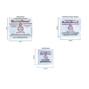 Traditional Harris Tweed MacLeod Tartan Pure Wool Woven Fabric with Authenticity Labels (Blue and Green, 100 x 75cm)