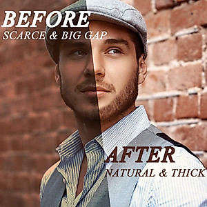 2PCS Beard Pencil Filler for Men - Sweat Proof, Water Resistance, Long Lasting & Natural Finish barber Pencil, Mustache Repair Shape(BROWN)