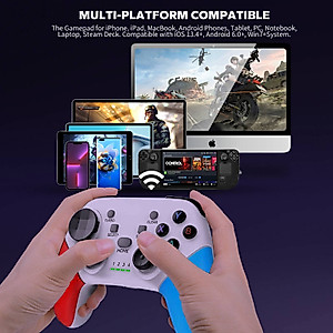 arVin Game Controller for iPhone/iOS/Android/PC/Steam Deck with Phone Holder, Turbo, Wireless Gamepad Joystick for iPhone 15/14/13/iPad/MacBook/Samsung Galaxy/Tablet, Call of Duty, Apex -Direct Play
