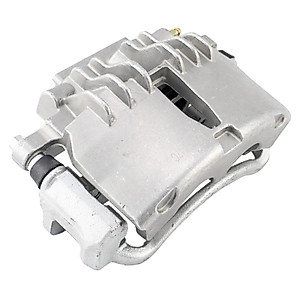 TRQ Front Brake Pad & Rotor Kit Brake Caliper Brake Pads Brake Rotor Ceramic Vented Premium G-Coated Compatible with 1999-2002 Ford Mustang