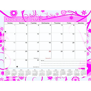 2024 Monthly Spiral-Bound Wall/Desk Calendar - 12 Months Desktop/Wall Blotter Calendar/Planner - (Edition #010)