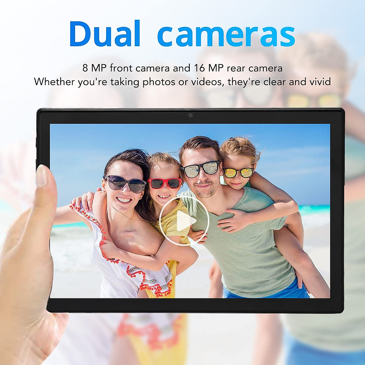 aqxreight HD Tablet, Dual SIM Dual Standby US Plug 100-240V Tablet PC 1920x1200 Resolution Octa Core CPU 12GB 256GB for Kids Reading for Android 12.0 (Blue)