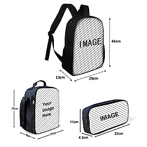 Howilath Leopard Rainbow Teenager Girls Backpack Canvas Rucksack School Book Bag with Pencil Case Lunchbox, Cheetah Spot 17 Inch Backpack for Kids Teen Girls School Student Bookbag Set