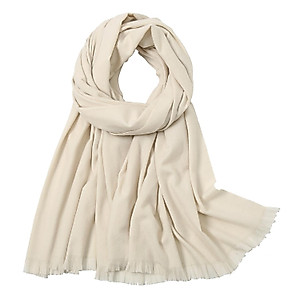 RUI VTRON Cream Pashmina Shawls and Wraps for Evening Dresses Scarfs for Women Fall Winter Scarves