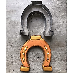 LILIAO Lucky Horseshoe Cookie Cutter - 4.3 x 4.5 inches - Stainless Steel