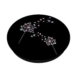 Autism Awareness Watercolor Dandelion Puzzle Pieces PopSockets PopGrip: Swappable Grip for Phones & Tablets