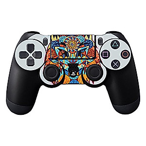 MightySkins Skin Compatible with Sony PS4 Controller - Patterned Wolf | Protective, Durable, and Unique Vinyl Decal wrap Cover | Easy to Apply, Remove, and Change Styles | Made in The USA