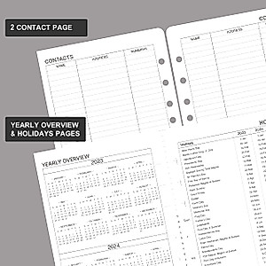 2023-2024 Planner Refills - Planner Refills 2023-2024, 2023-2024 Weekly & Monthly Planner Refills, 2023-2024 Planner Inserts, A5 Planner Refills, A5 Planner Inserts, 5-1/2" x 8-1/4", Jul.2023 -