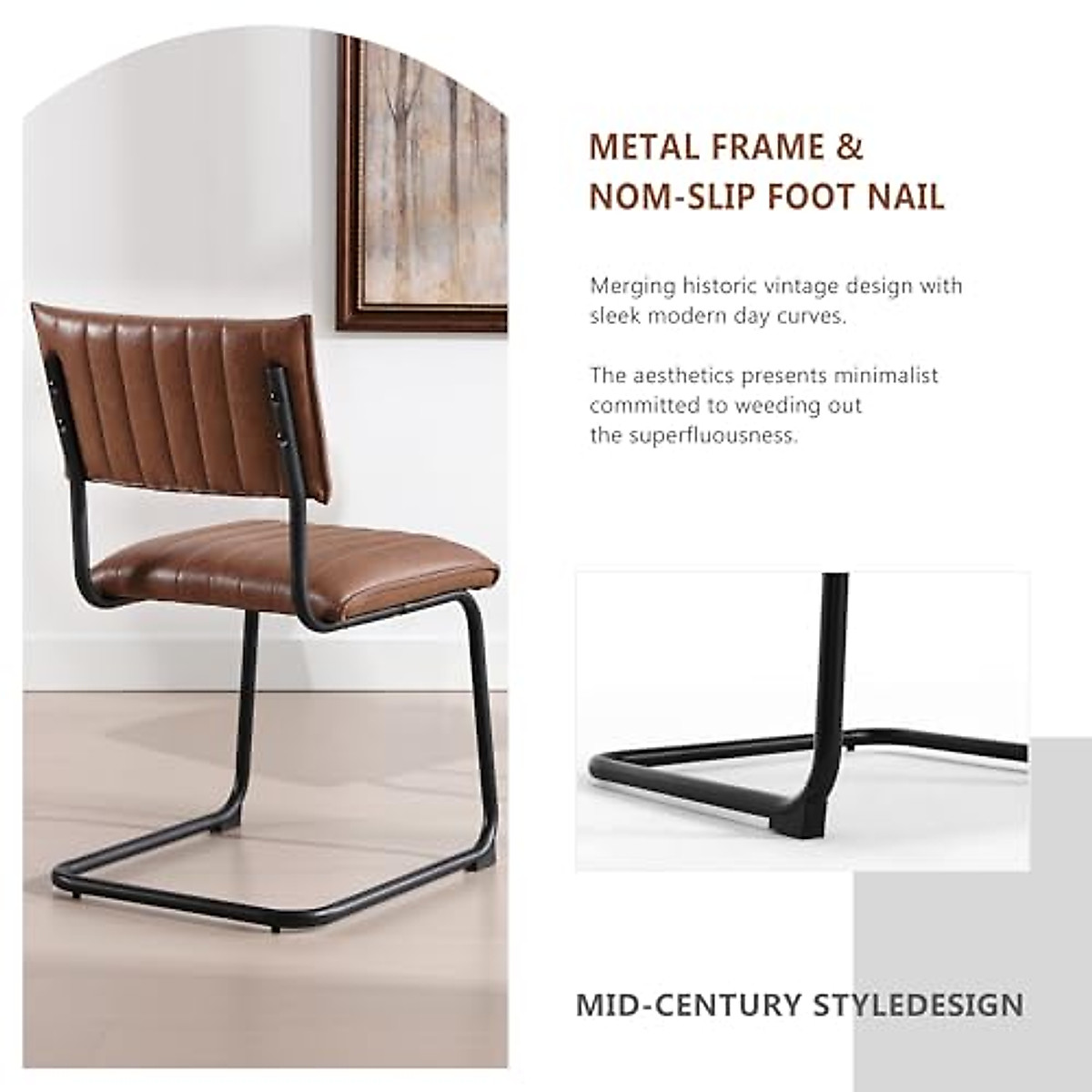 BV Vintage Suede Mid Century Dining Chairs Set of 4 - Elegant and Comfortable