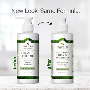 Tree To Tub Biotin Fine Hair Shampoo for Thicker, Fuller Volume & All Hair Type Hydrating Argan Oil Conditioner for Dry Oily Hair & Sensitive Scalp - Gentle Volumizing Shampoo & Conditioner