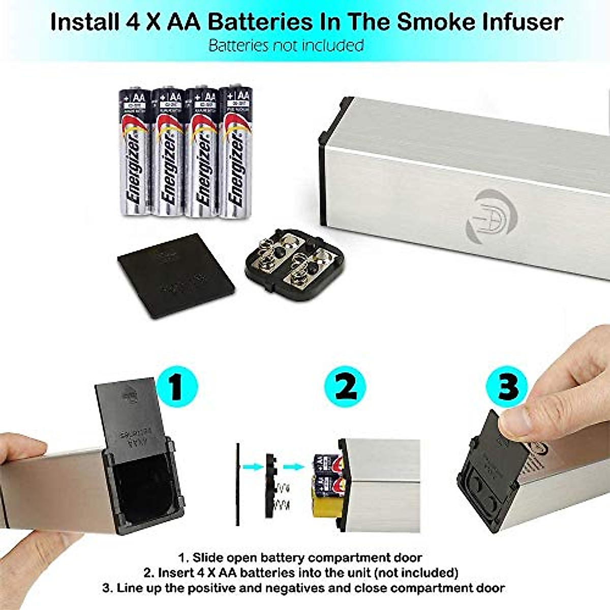 NIA Portable Smoke Infuser Hand-held Cold Smoking Gun Small Kitchen Smoker for Food including Any Meat, Cheese & Cocktails