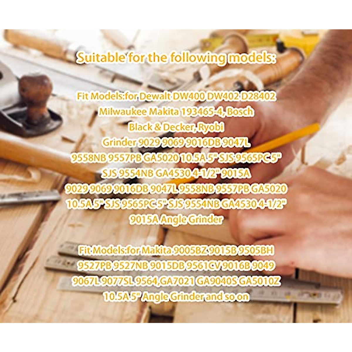 Angle Grinder Flange Nut for Dewalt Ryobi Milwaukee Makita Black & Decker 193465-4 224399-1 224568-4 Metal Lock Nut Kit (2/Pack)