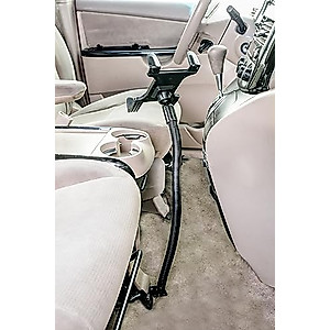 ARKON Mounts - Car Tablet Mount with 22-inch Arm and Seat Rail Attachment | Gooseneck Tablet Holder | Aluminum Construction | Ideal for Cars and Trucks