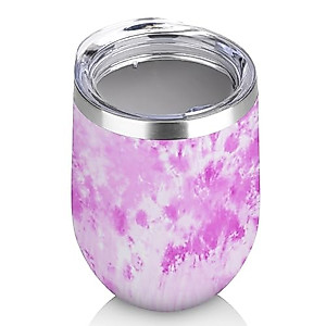 silichee 20 Oz Stainless Steel Insulated Tumblers with Lid Tie Dyed Pattern on Cotton Fabric Insulated Tumblers Vacuum Coffee Mugs for Hot and Cold Coffee