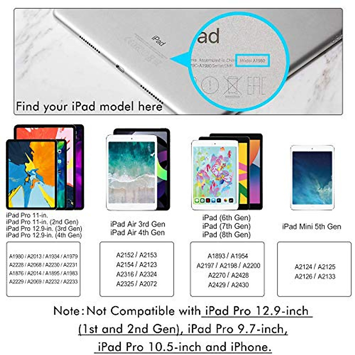 MEKO Upgraded Fine Tip Stylus Pen with Palm Rejection, Compatible for 2018&2019&2020 Apple iPad Pro 11/12.9 Inch 3rd&4th Gen, iPad 6th/7th/8th Gen/Air 3rd/4th Gen/Mini 5th Gen Digital Pencil -Black