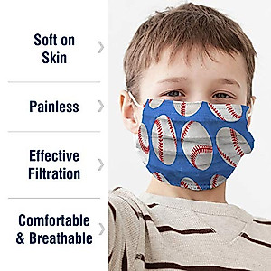 WECARE Disposable Face Masks For Kids, 50 Sport Collection Face Masks, Individually Wrapped