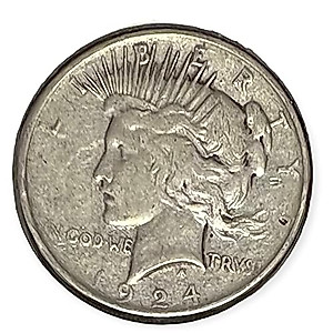 1924 P Peace Silver Dollar Average Circulated $1 Seller F-VF