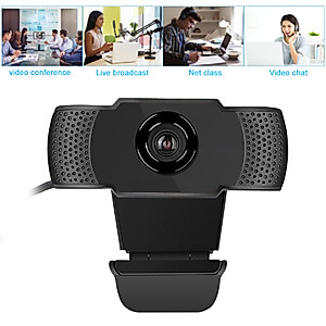 1080p Computer Webcam - Built in Noise Reduction Microphone - USB Free Drive - Plug and Play - for Video Calling, Conferencing, Gaming