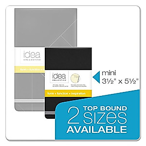 Oxford Idea Collective Top-Bound Mini Softcover Journal, 3-1/2" x 5-1/2", Legal Rule, Black Cover, 96 Sheets (56885)