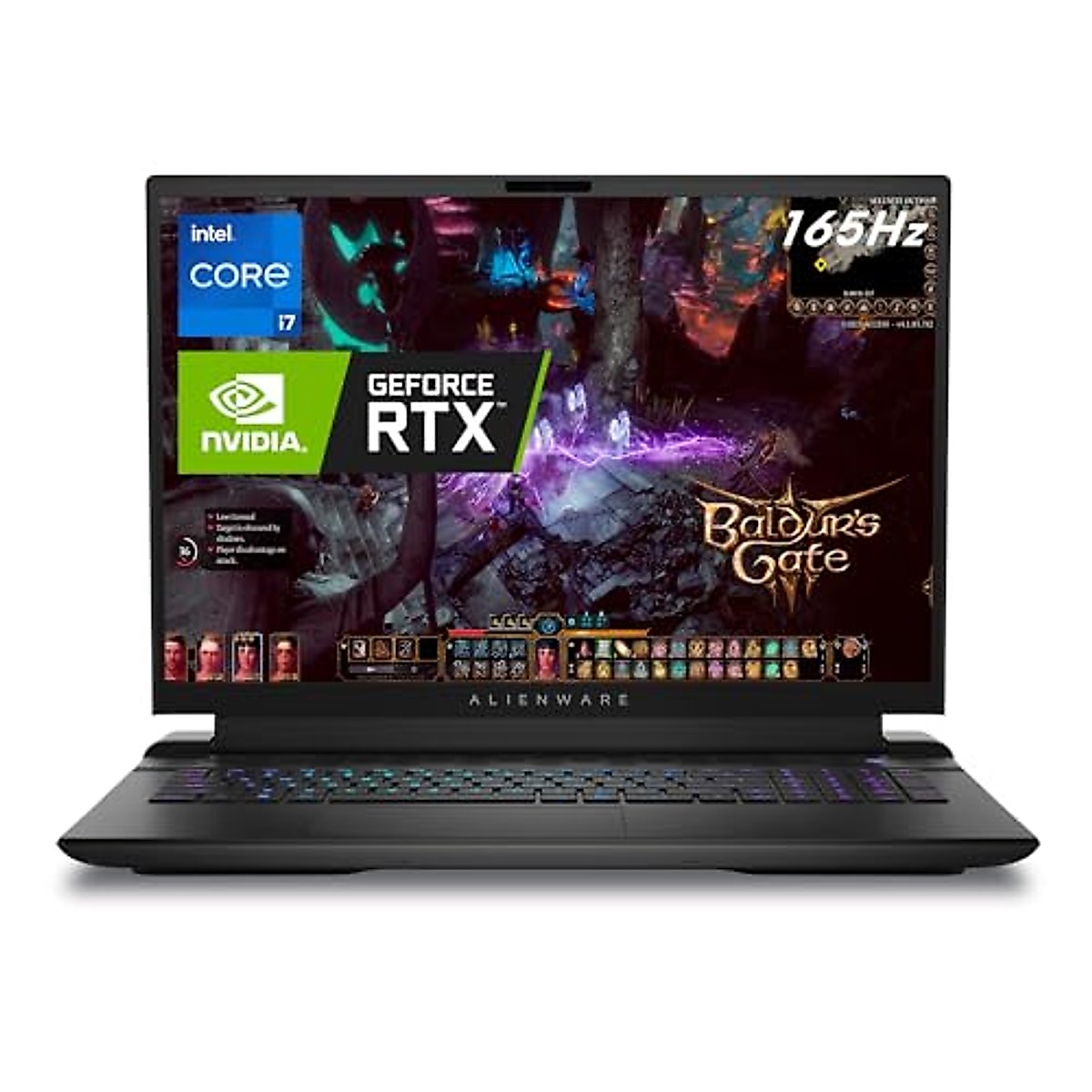 Alienware M18 Gaming Laptop QHD+ Display, Intel Core i7-13700HX, 16 GB DDR5 RAM, 1 TB SSD, NVIDIA GeForce RTX 4070 8 GB GDDR6, Windows 11 Home, 1 Year Premium Support, Dark Metallic Moon.