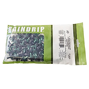 Raindrip PC8050B 2 GPH Pressure Compensating Drippers, 50 Per Bag Maintains Constant Water Flow to Irrigation Line, 50-Pack, Green/Black