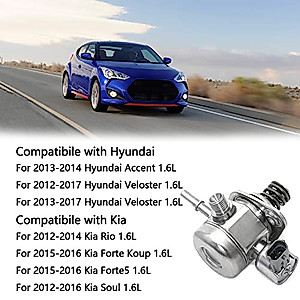 Aumtoni 35320-2B130 High Pressure Fuel Pump Mechanical Fuel Pump Compatible with 2012-2017 Hyundai Veloster, Accent, 2012-2016 Kia Rio, Forte, Soul 1.6L, Replace# 35320-2B220 35320-2B140, 353202B130