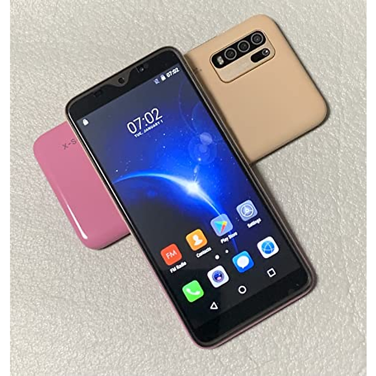 Unlocked Cell Phone，Y77 aderroo Android Smartphone, 5.72-inch IPS Full-Screen，Front and Rear Cameras，1GB RAM 8GB ROM，Only Supports Dual SIM Card Frequency Band of 3GWCDMA：850/2100MHZ（red）
