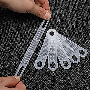 BLUECELL 100 Pcs Clear Non-Slip Rubber Clothes Hanger Grips Clothing Hanger Strips
