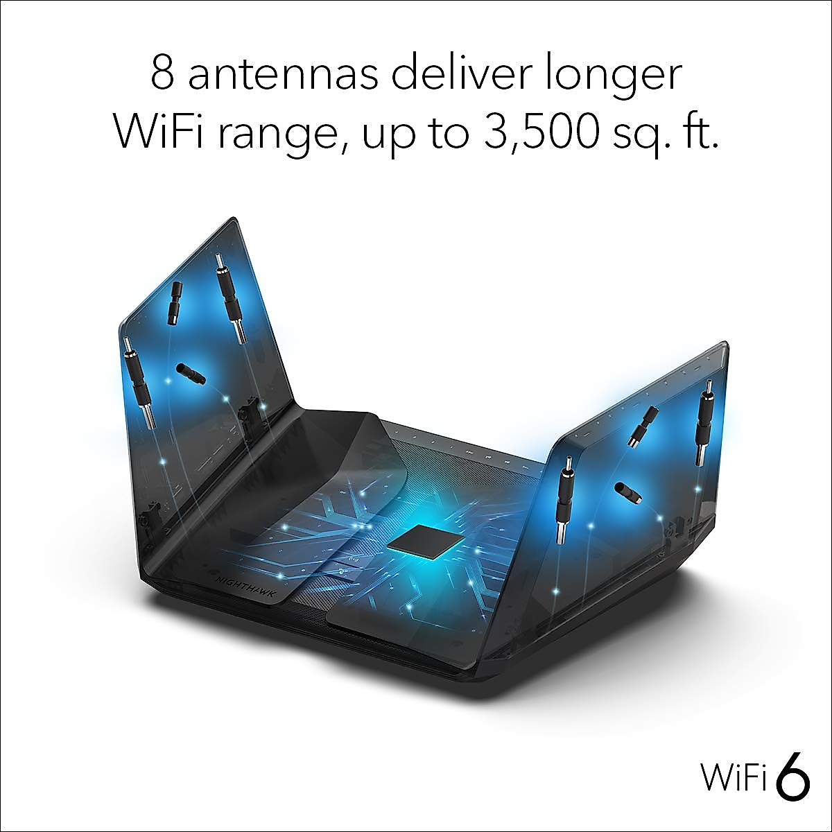 NETGEAR Nighthawk WiFi 6 Router (RAX120) 12-Stream Dual-Band Gigabit Router, AX6000 Wireless Speed (Up to 6 Gbps), Coverage Up to 3,500 sq.ft. and 30 Devices