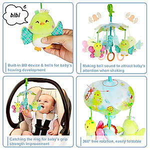 2 Pack Car Seat Toys for Infants Hanging Stroller Toys Toddlers Clip on Toys Baby Toys for Baby Boys and Girls Ages 3 Months & up