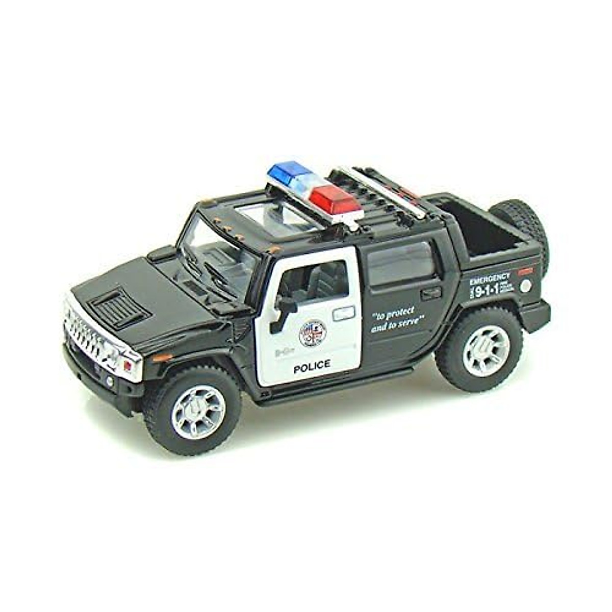 KiNSMART H2 Hummer SUT Police Truck Interceptor 5" 1:36 Scale Die Cast Metal Model Toy