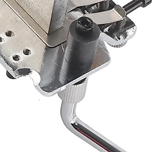 Double Rocking Tremolo Bridge System,Electric Guitar Spring Stabilizer Device Double Vibrato System Compatible with ST Style Electric Guitar(silver)