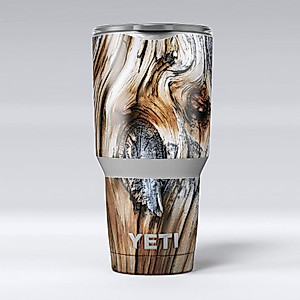 Design Skinz Raw Aged Knobby Wood - Skin Decal Vinyl Wrap Kit Compatible with The Yeti Rambler Cooler Tumbler Cups