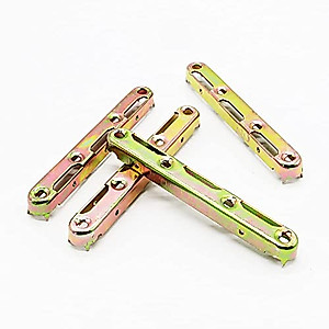 ZBRO 4 Set Bed Rail Brackets-Bed Frame Hardware for Wood Bed Frame Headboards Footboards - 5inch (Screws Included)