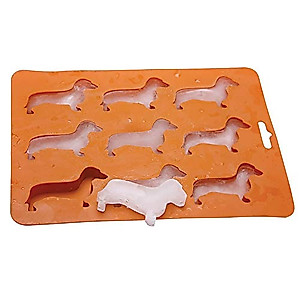 LYWUU Dachshund Dog Shaped Silicone Ice Cube Molds and Tray