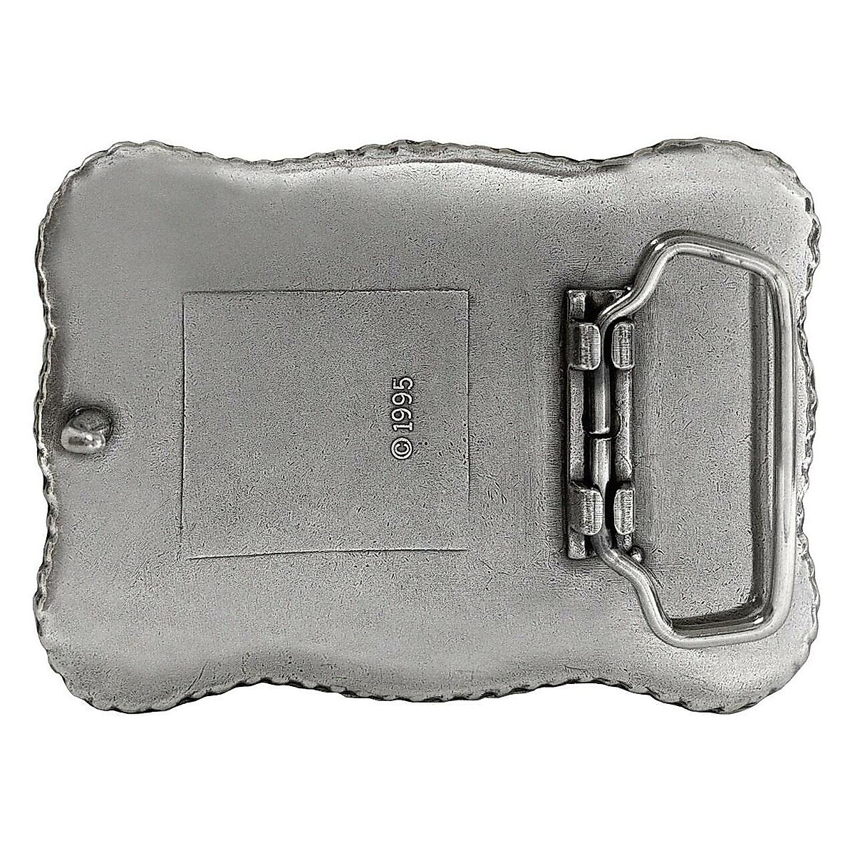 H8143 Western Antique Silver Texas Longhorn Steer Head Belt Buckle (Antique Silver)