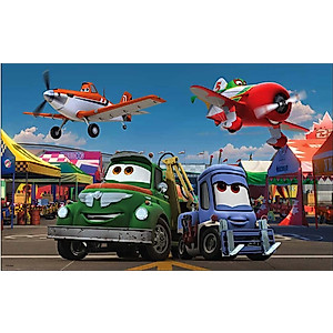 Spin Master Games Planes 7 Wood Puzzles in Wooden Storage Box (Styles Will Vary)