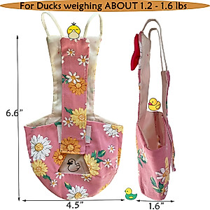 PIEITI Waterproof Call Duck Diaper for Real Ducks Clothes Nappy to Keep Home Clean, Reusable Diapers for Cole Duck with Enlarged Bag for Duck Feces Pee, Poultry Supplies(L)