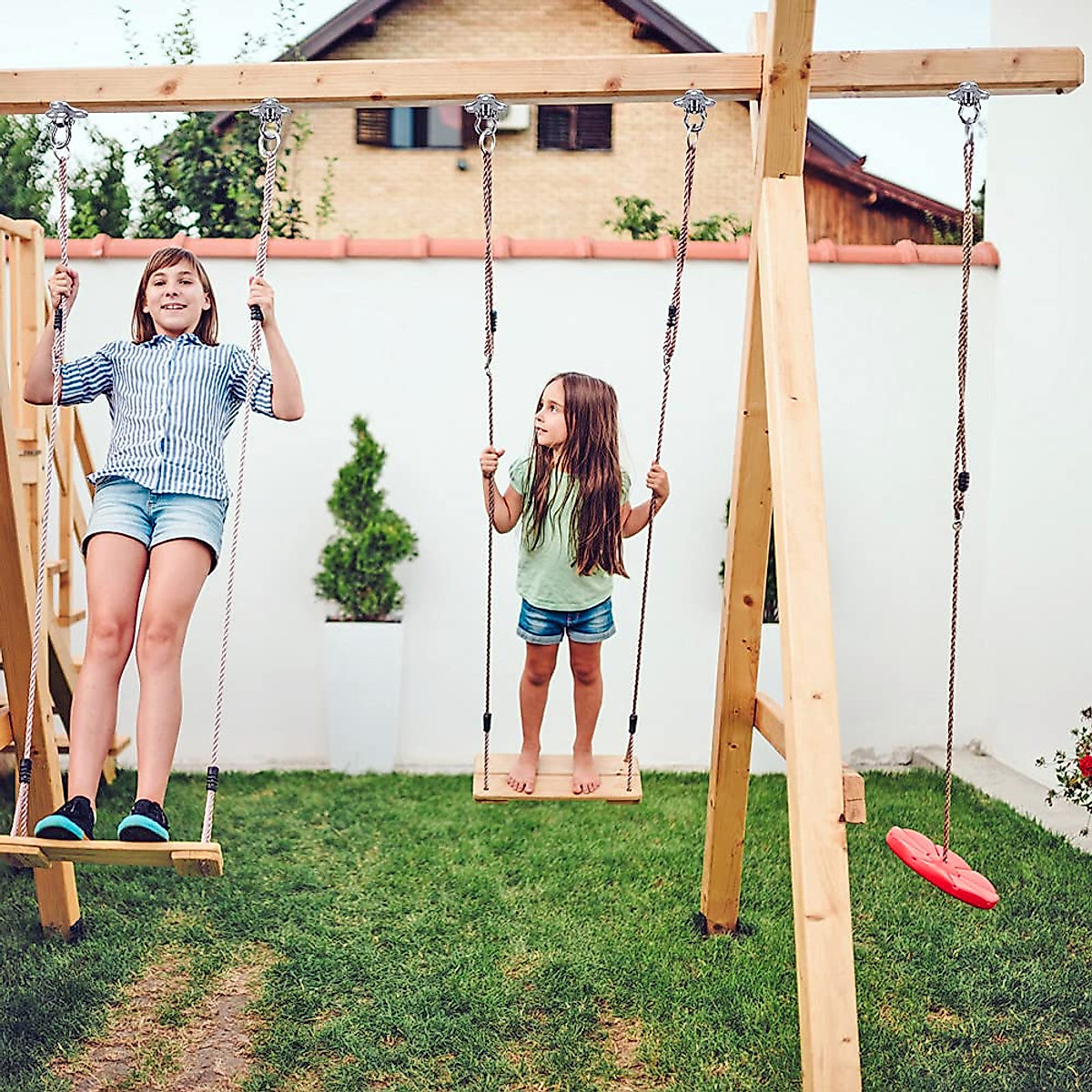 BeneLabel 3 Holes Heavy Duty Swing Hanger, Swing Set Hardware, Swing Set Accessories, Swing Set Brackets, Hammock Hanging Kit, Punching Bag Hangers, Indoor/Outdoor Playground, 1100BL Capacity