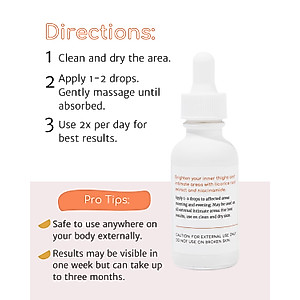 Forgotten Skincare The Down Low Inner Thigh Serum for Razor Burn, Ingrown Hairs & Dark Spots On Bikini Area